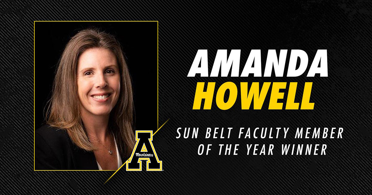 Sun Belt names App State’s Dr. Amanda C. Howell a 2019 Faculty Member ...