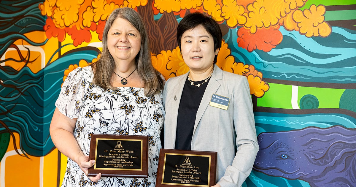 App State honors Dr. Rose Mary Webb, Dr. Shanshan Lou with 2025 ...
